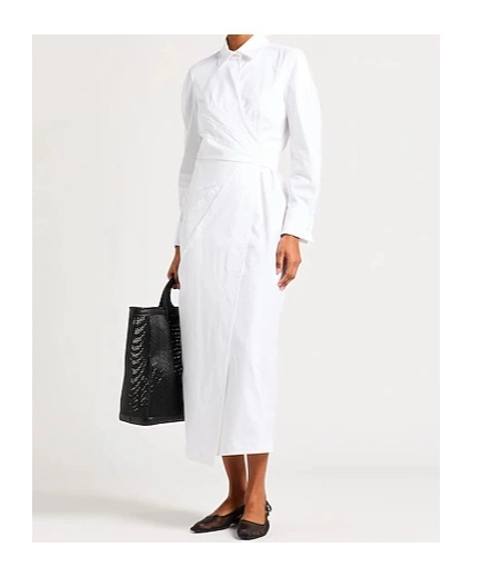 Max Mara Shirt Dress With Long Sleeves And Pleats