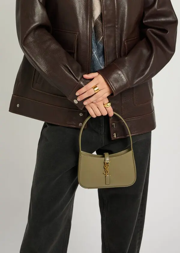 Saint Laurent Le 5 À 7 Mini Leather Top Handle Bag