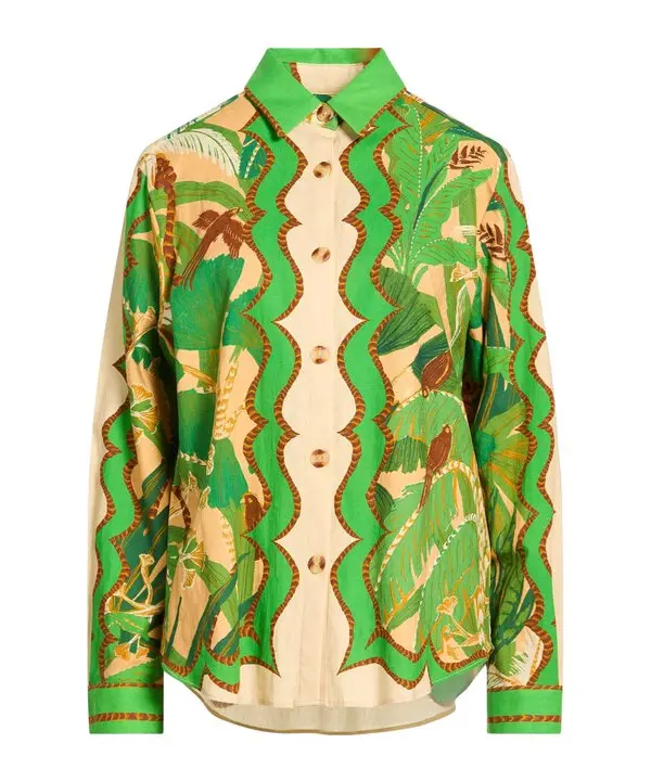 Farm Rio Printed Long-sleeved Shirt