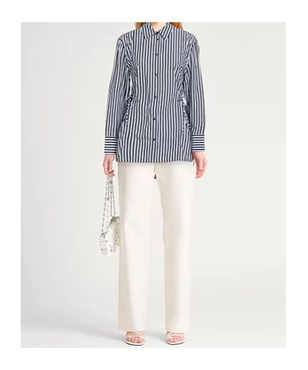 GANNI Striped Poplin Shirt