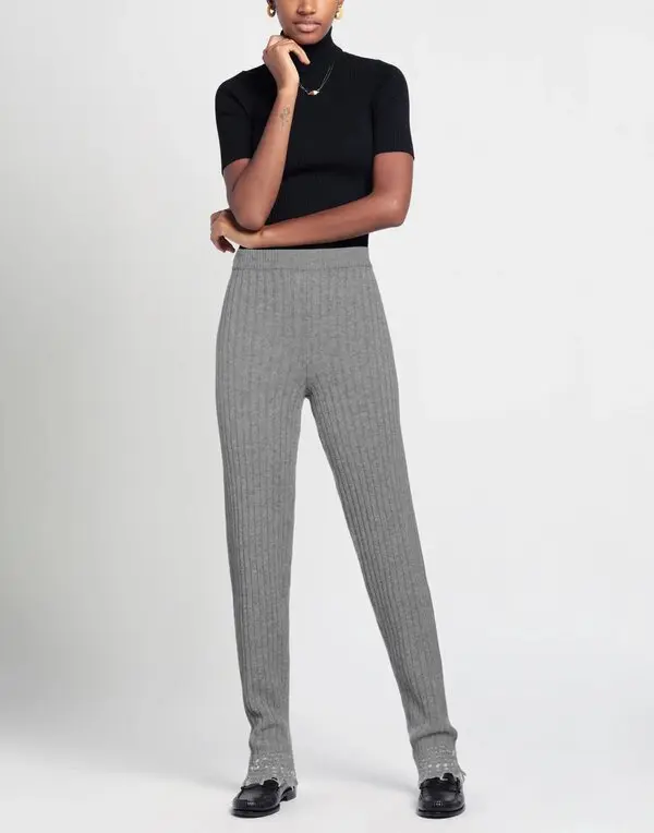 Marni Ribbed Wool Pants With Embellished Cuffs