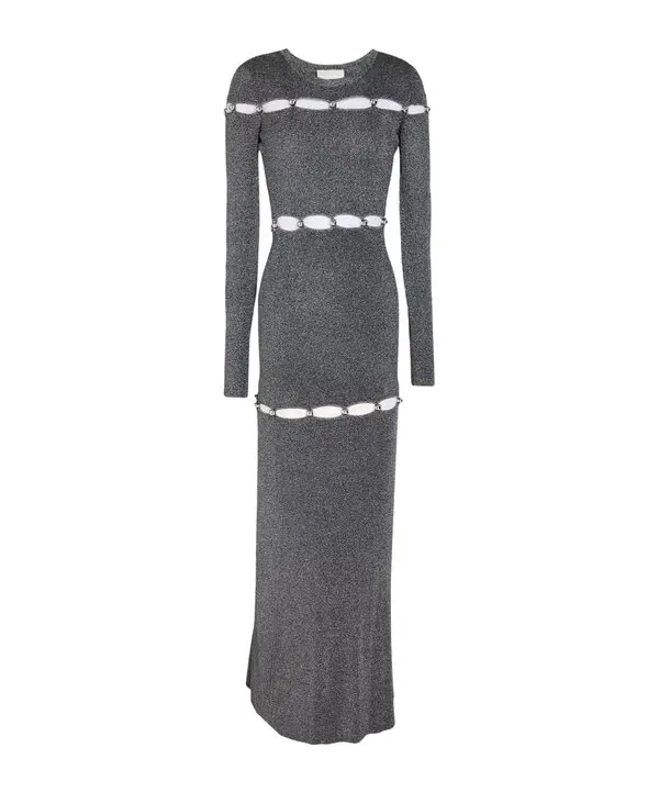 Isabel Marant Étoile Metallic Hollow Out Dress - Black