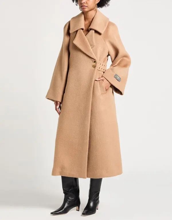GANNI Belted Long Sleeve Coat
