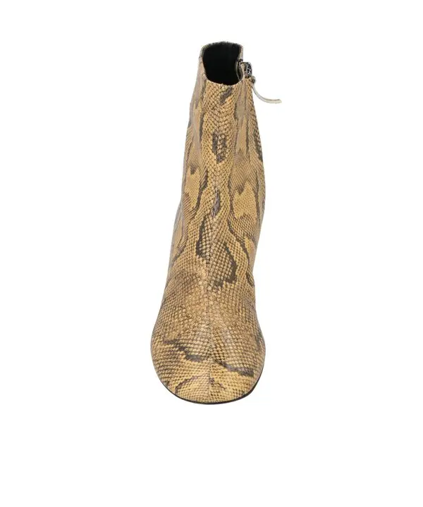 Isabel Marant Étoile Snakeskin-print Ankle Boots - Nude
