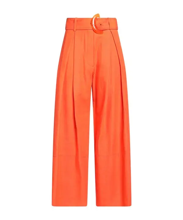 Farm Rio Belted Pleated Wide-leg Pants