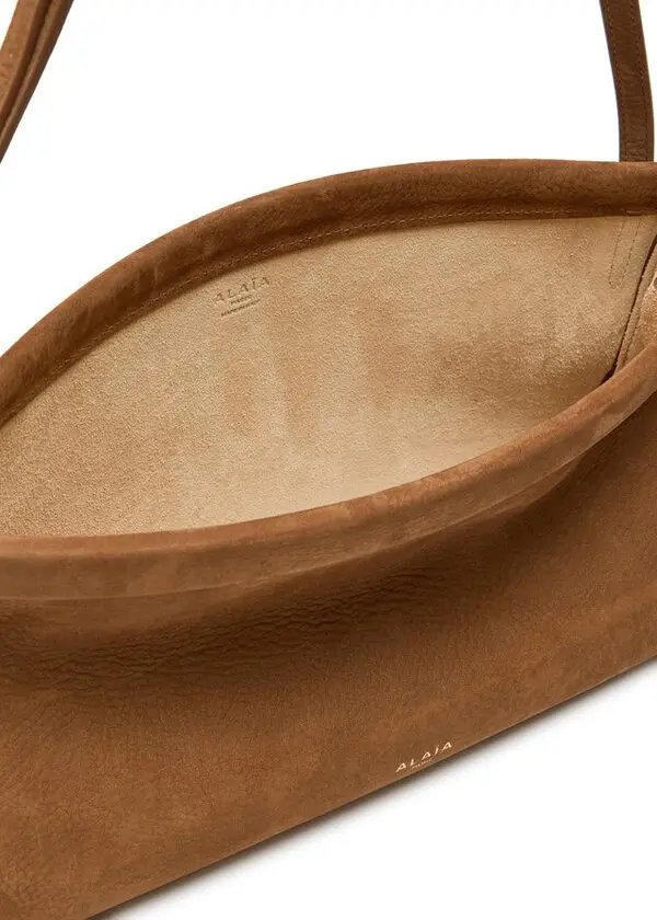 Alaïa East West Medium Nubuck Shoulder Bag