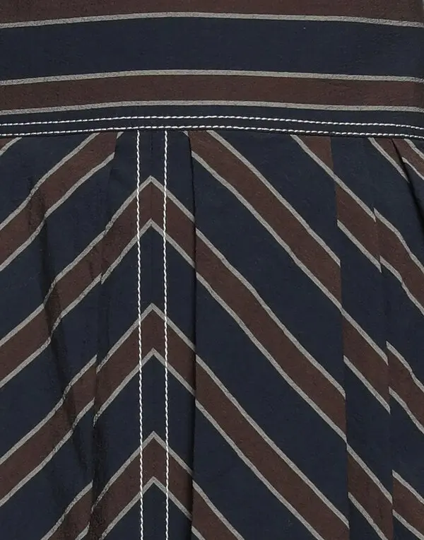 Tory Burch Striped Pleated Maxi Skirt