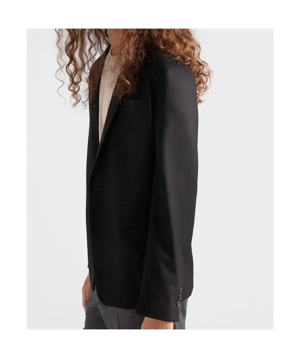 Prada Single-breasted Wool Blend Jacket