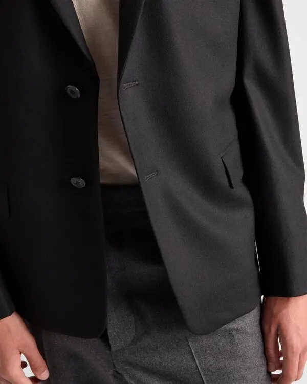 Prada Single-breasted Wool Blend Jacket