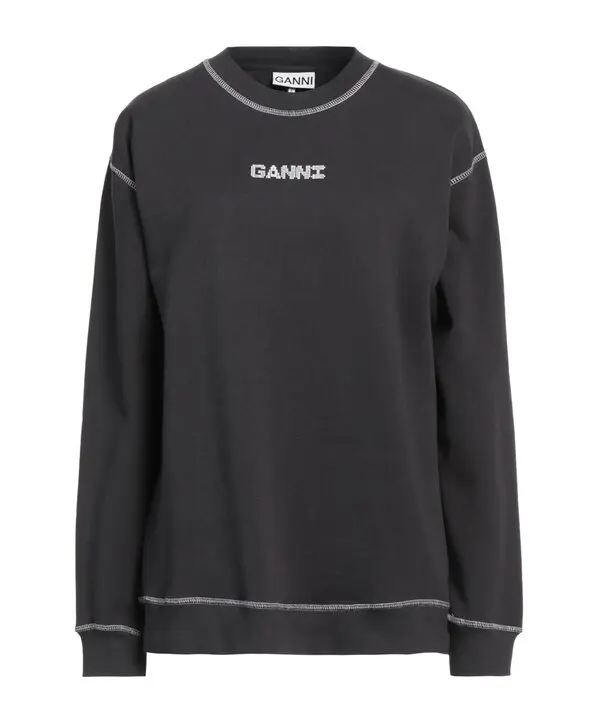 GANNI Printed Fleece Sweatshirt