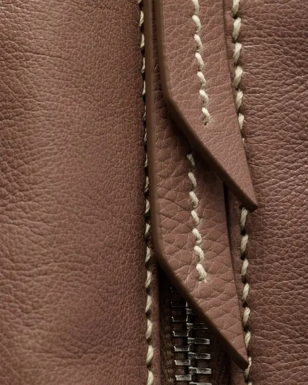 Prada Karin Medium Antiqued Leather Tote Bag - Maroon