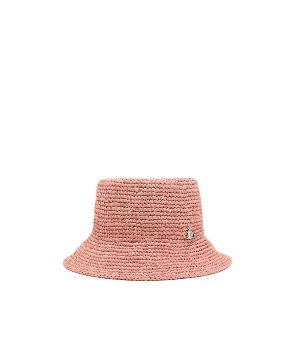 VIVIENNE WESTWOOD Orb Raffia Bucket Hat