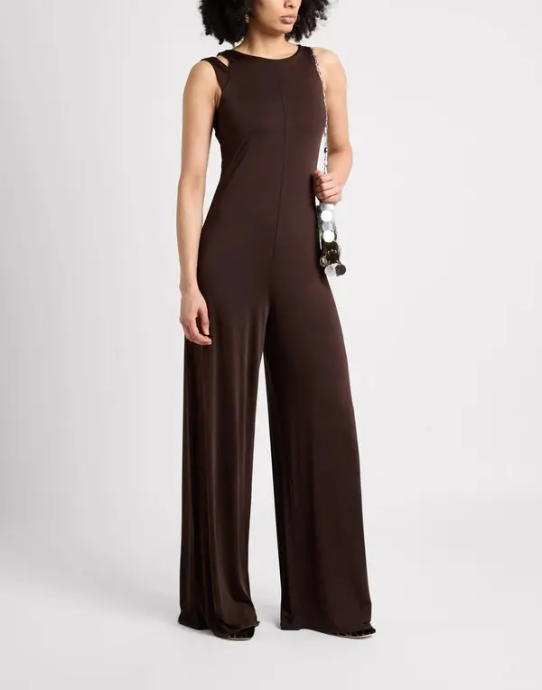 MAXCO. Minimalist Solid Color Sleeveless Stretch Jumpsuit