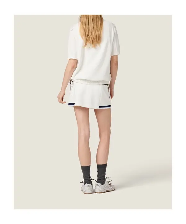 Miu Miu Open-weave Knit Polo Shirt