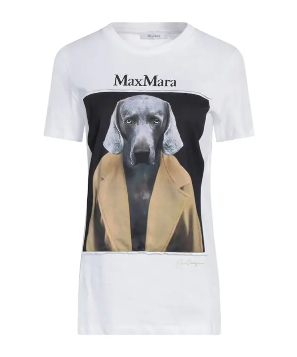 Max Mara Logo Crew Neck T-shirt - White