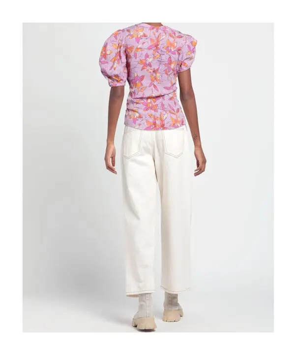 Isabel Marant Étoile Floral Print V-neck Crepe Top - Purple