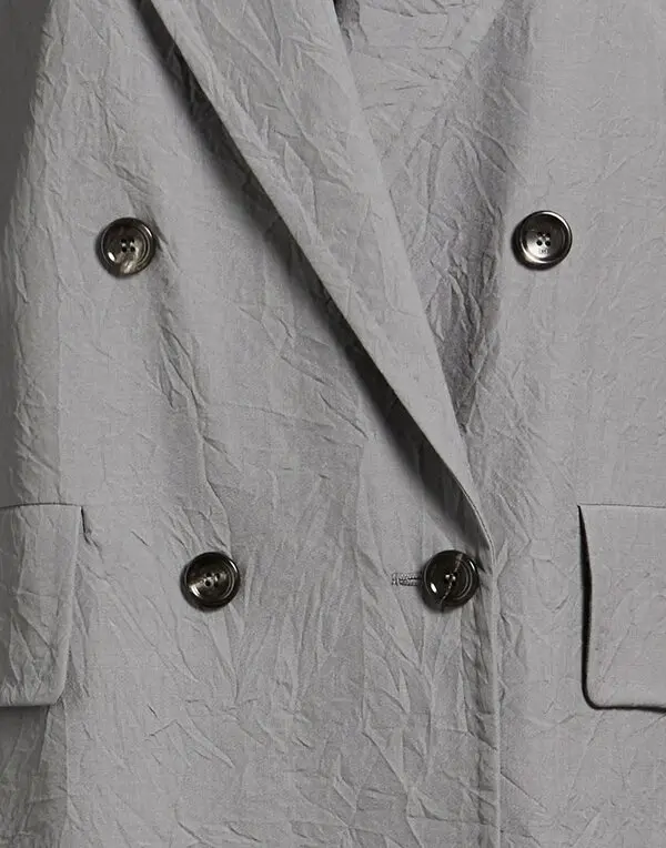 Max Mara Double-breasted Crinkled Blazer