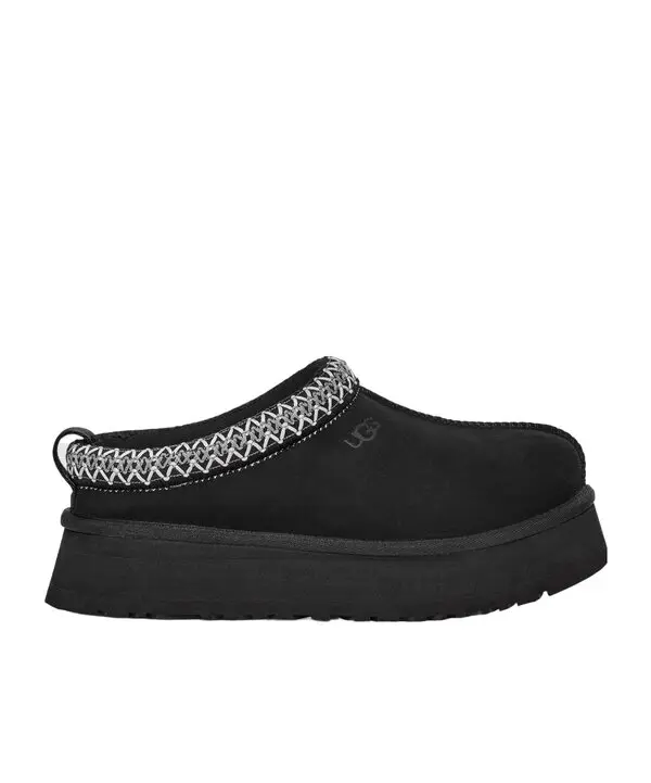 UGG Tazz Logo Embossed Platform Slippers - Black