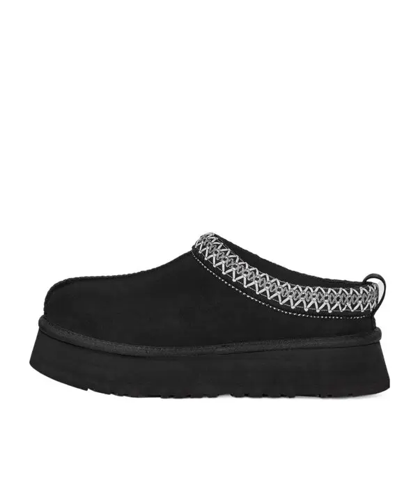UGG Tazz Logo Embossed Platform Slippers - Black