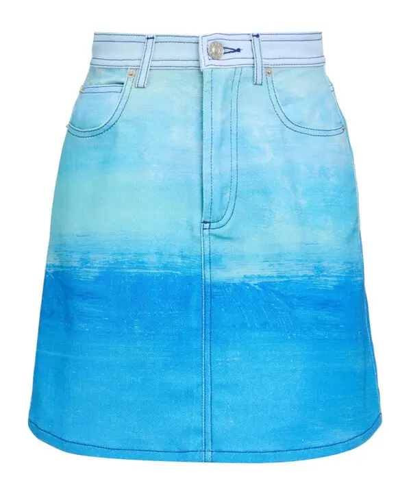 Marni Tie-dye Denim Skirt