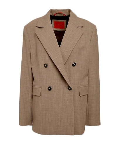 MAXCO. Max&co. Double Breasted Notched Lapel Blazer