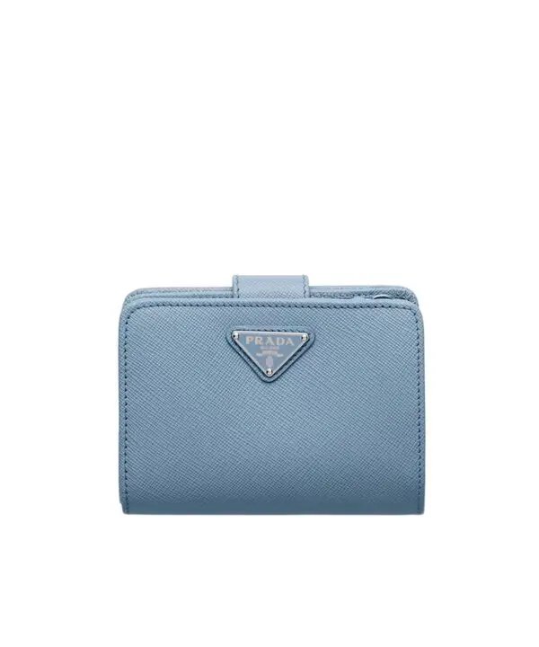 Prada Small Saffiano Leather Wallet - Star Blue