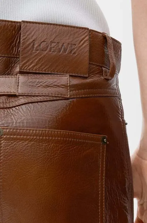 Loewe Belted Ombré Leather Trousers