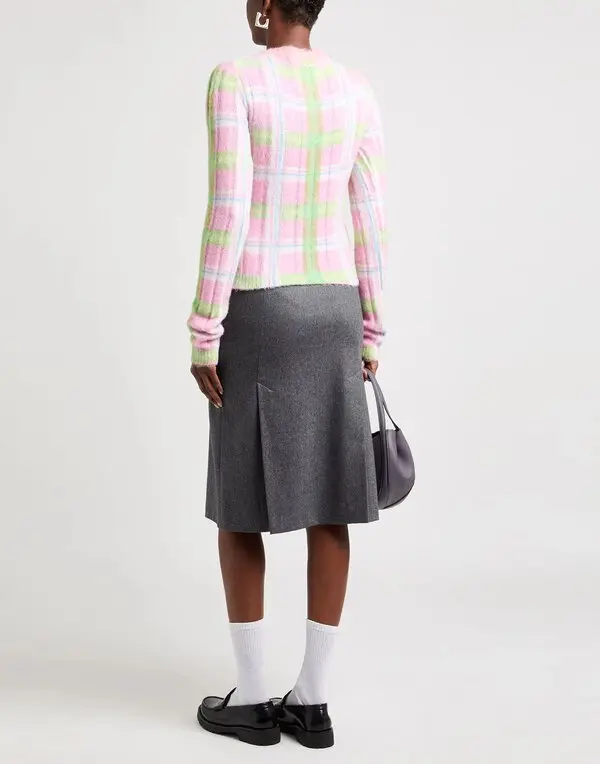Marni Plaid Lightweight Knit V-neck Sweater