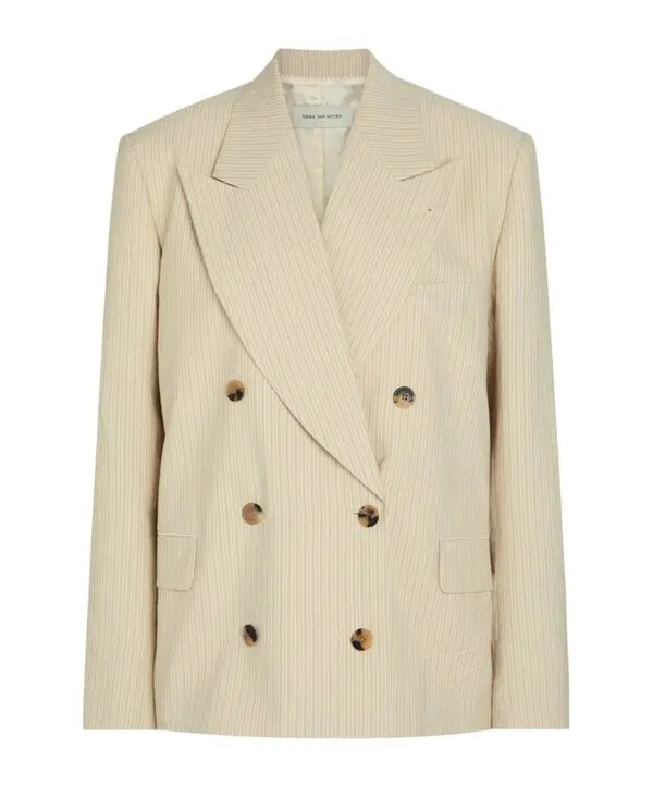 Dries Van Noten Pinstriped Double-breasted Blazer