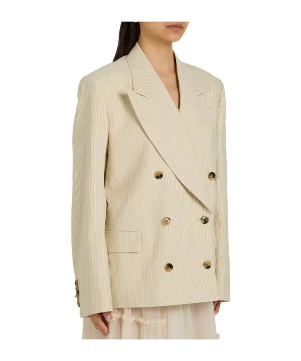 Dries Van Noten Pinstriped Double-breasted Blazer