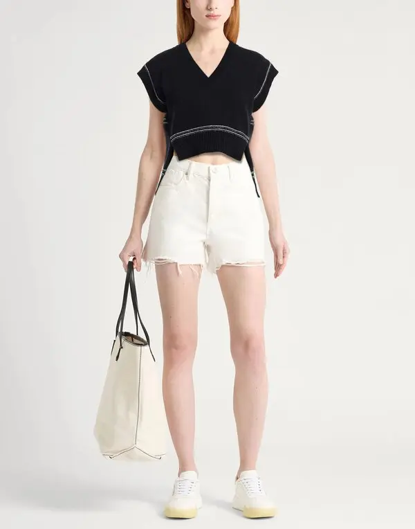 Marni Two-tone Wool Knit V-neck Sleeveless Top