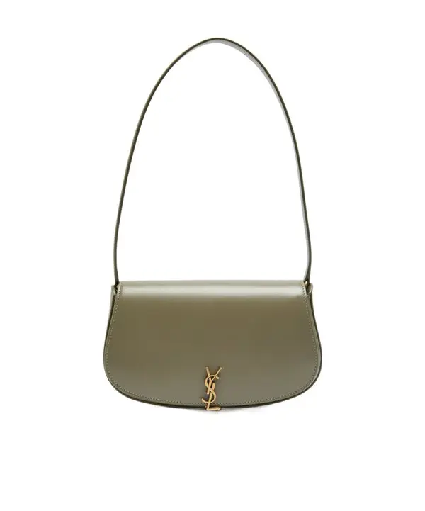 Saint Laurent Demi Lune Leather Shoulder Bag
