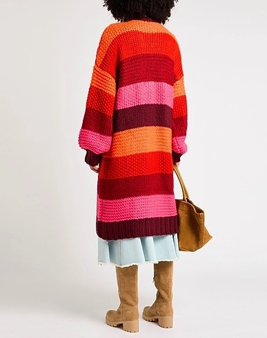 Farm Rio Striped Thick Knitted Sweater