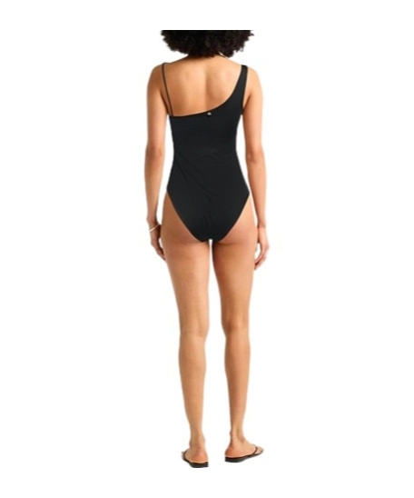 Max Mara One-shoulder One-piece Swimsuit With Logo Detail