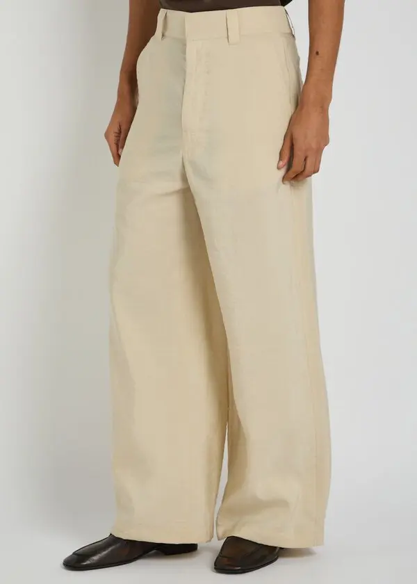 LEMAIRE Wide-leg Silk-blend Trousers