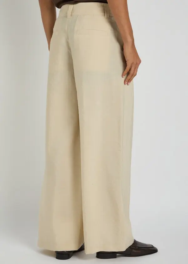 LEMAIRE Wide-leg Silk-blend Trousers