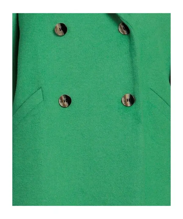 GANNI Solid Color Woolen Coat