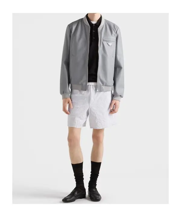 Prada Reversible Nappa Leather Bomber Jacket