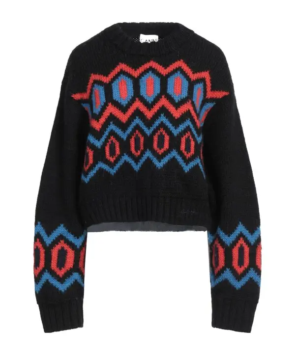 GANNI Multicolor Wool Knit Sweater