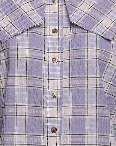 GANNI Sleeveless Checked Shirt - Gray
