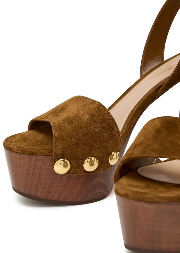 GIANVITO ROSSI Ardéa 110 Platform Suede Sandals