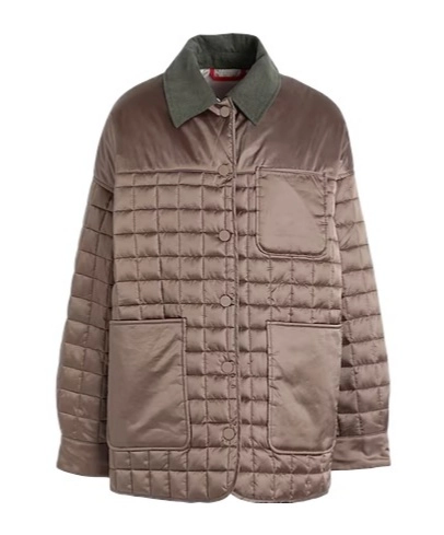 MAXCO. Max&co. Quilted Lightweight Jacket With Corduroy Accents