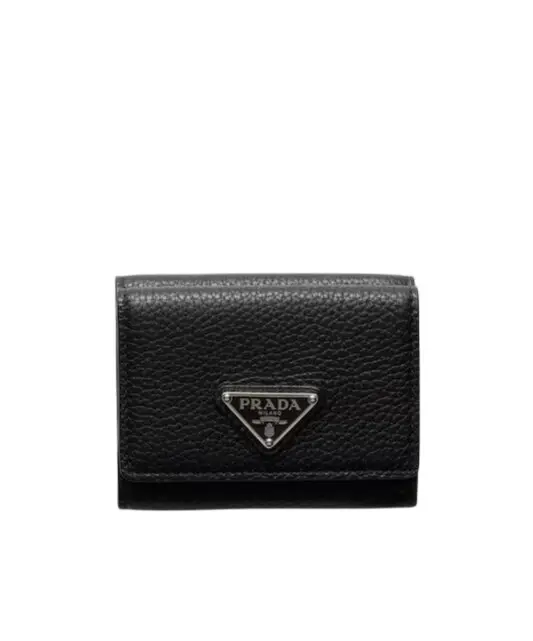 Prada Enamel Triangle-logo Wallet
