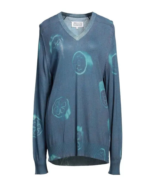 MAISON MARGIELA Floral-print Jumper - Blue