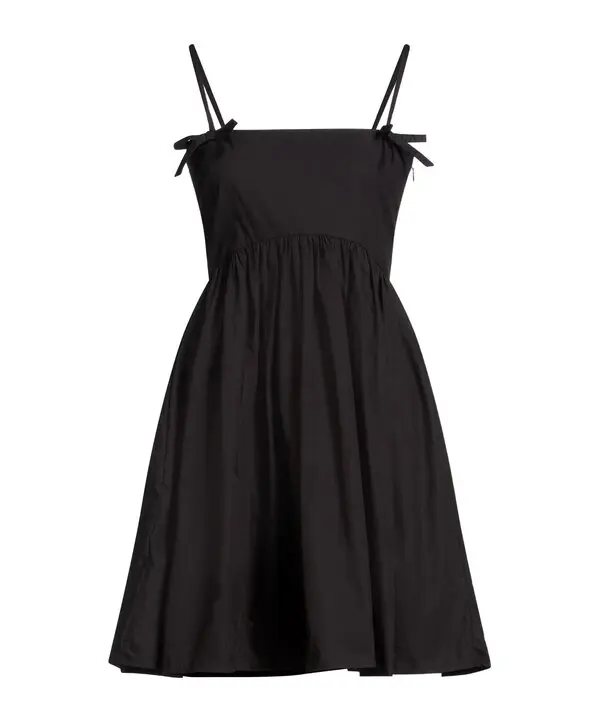 GANNI Sleeveless Square Neck Flared Dress