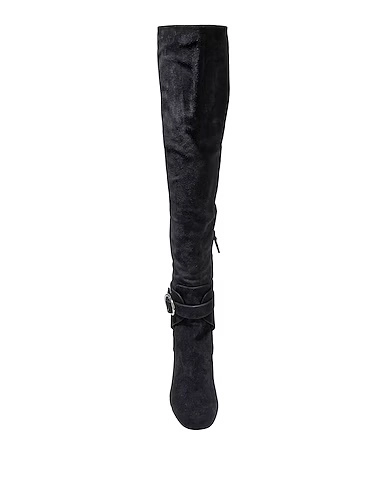Chloé Faux Suede Over The Knee Boots With Buckle Detail