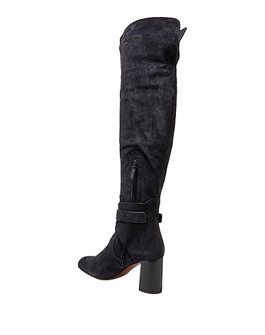 Chloé Faux Suede Over The Knee Boots With Buckle Detail