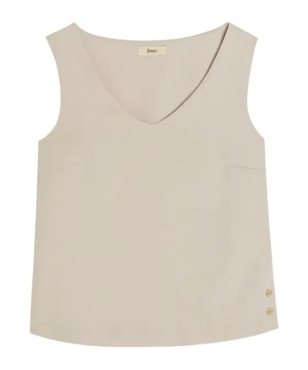 Herno V-neck Satin-crepe Top