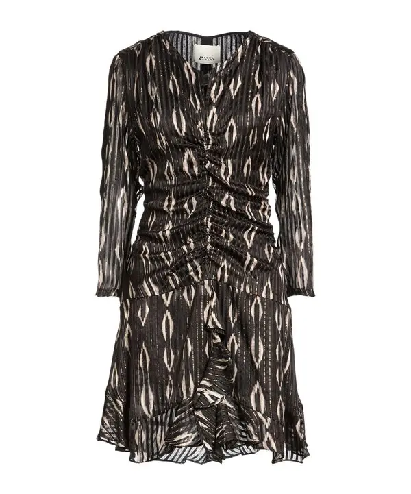 Isabel Marant Étoile Two-tone Shiny Long Sleeve Dress - Black