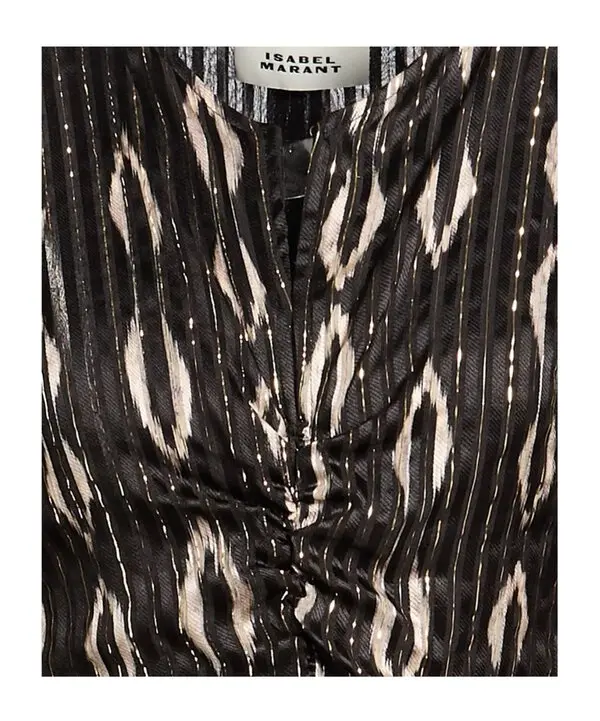 Isabel Marant Étoile Two-tone Shiny Long Sleeve Dress